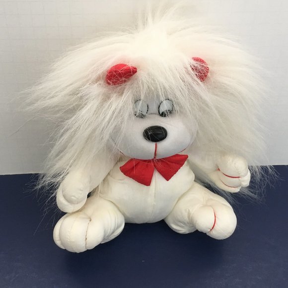 toyorama | Other | Stuffed White Dog Puppy With Red Horns Valentine ...